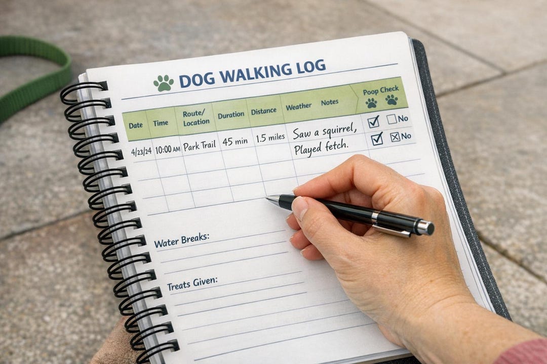 Dog Walking Log Printable | Step Tracker for Owners and Walkers - Etsy ...