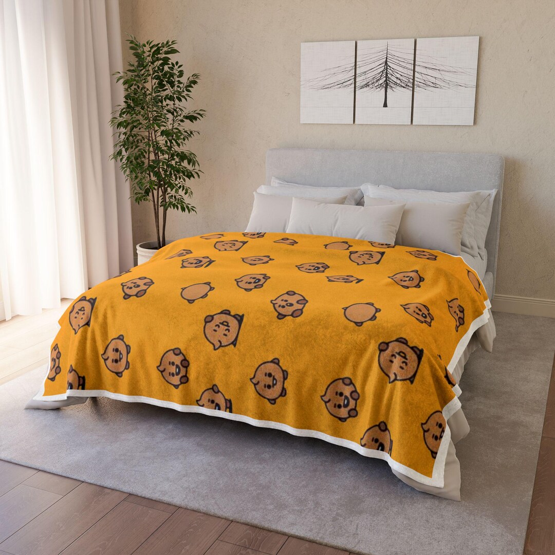 BT21 Character Shooky, KPOP BTS Army Cozy Blanket, Velveteen Gift for ...