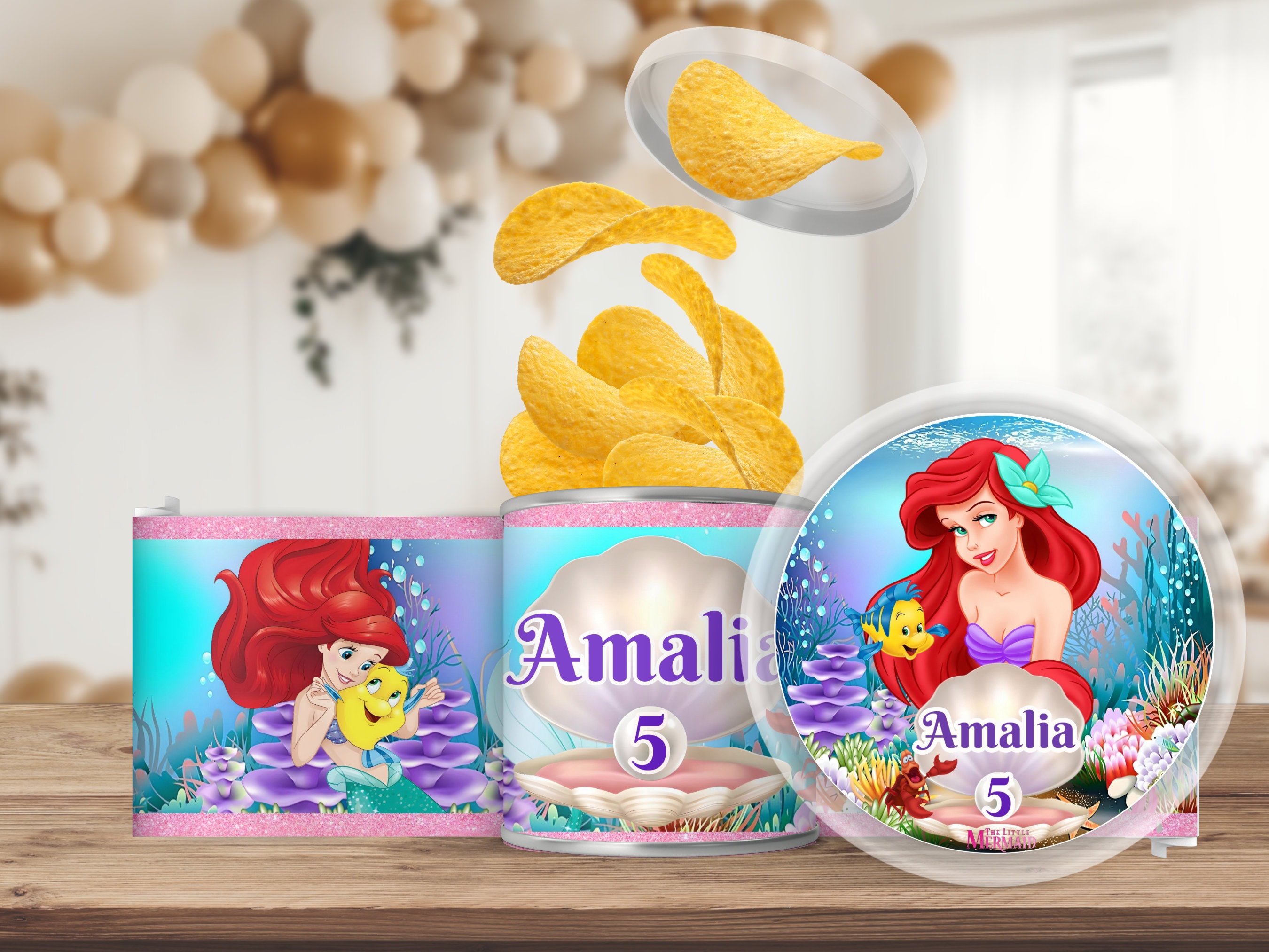 Little Mermaid Pringles Label, Little Mermaid Pringles, Little Mermaid ...