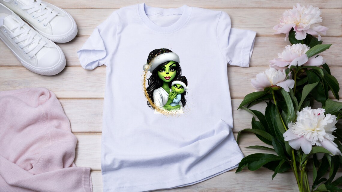 Mother Baby Grinch Png Designs, Dtf Png, Png for Shirt, Grinch Girl Png ...