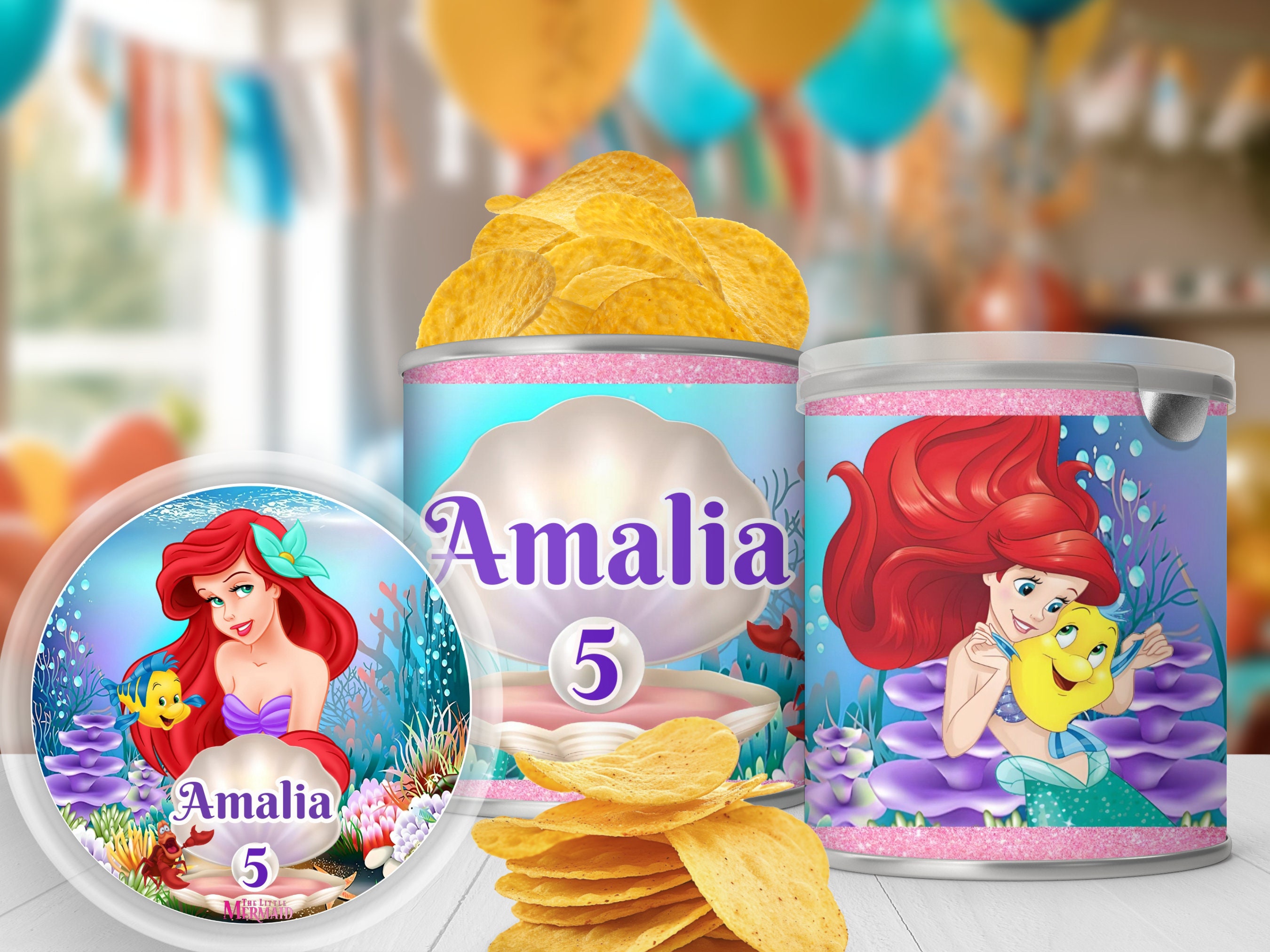 Little Mermaid Pringles Label, Little Mermaid Pringles, Little Mermaid ...