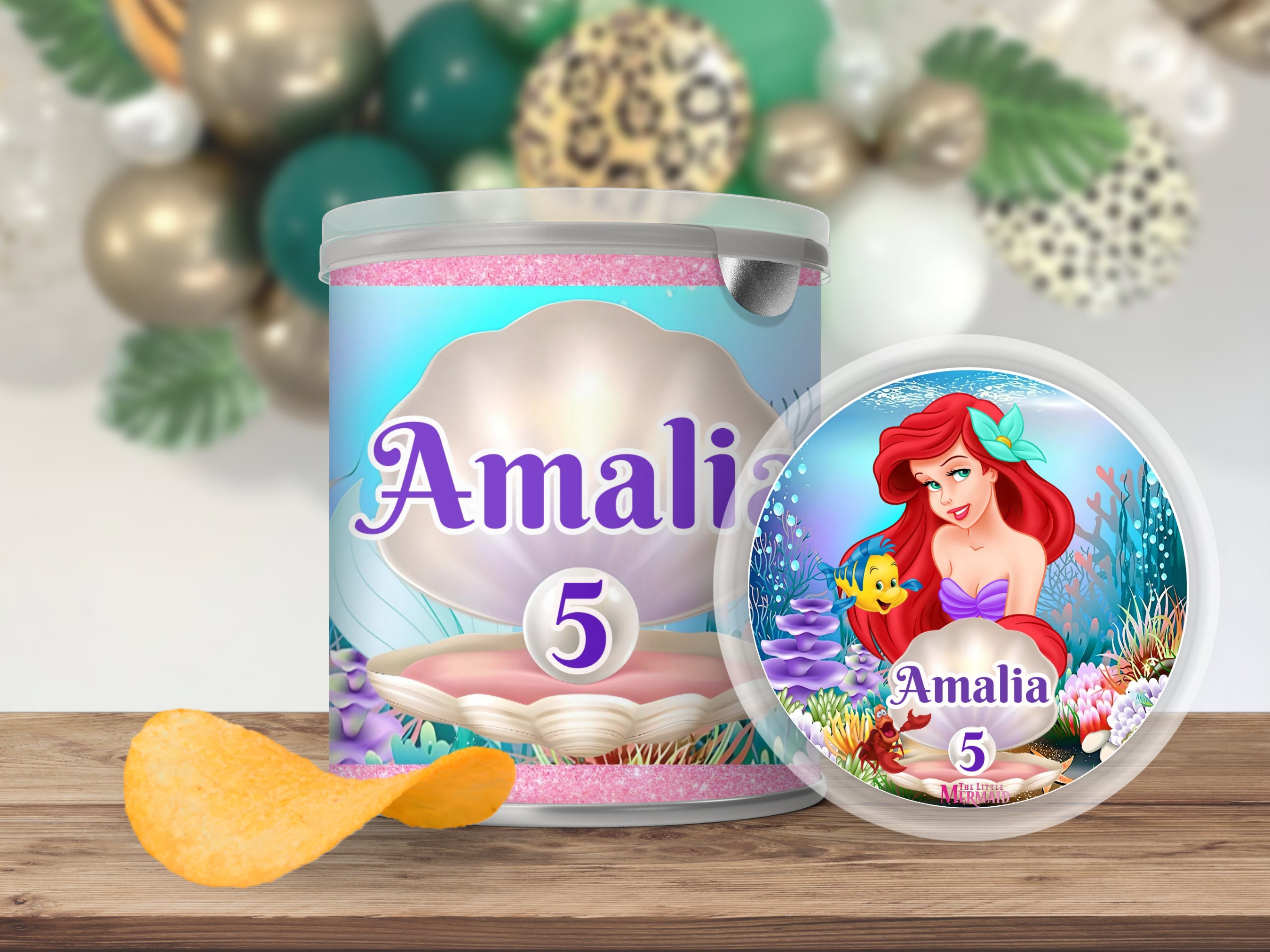 Little Mermaid Pringles Label, Little Mermaid Pringles, Little Mermaid ...