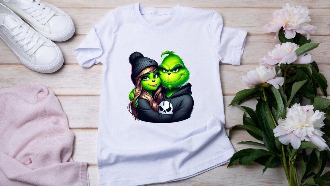 Grinch Pair Png Designs, Dtf Png, Png for Shirt, Grinch Girl Png for T ...
