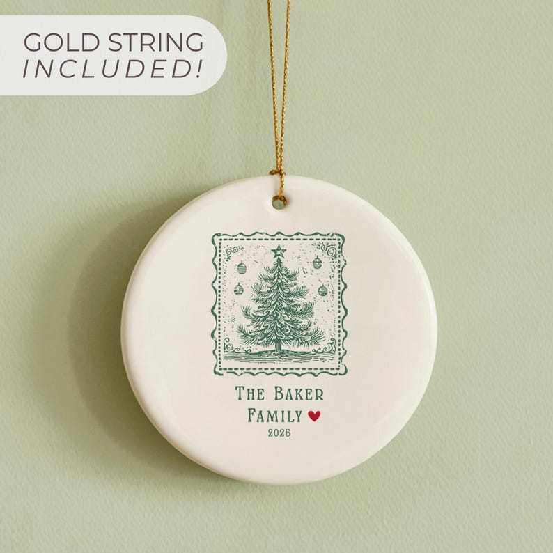 Family Personalized Christmas Ornament Ceramic Tree Decoration 2025 ...