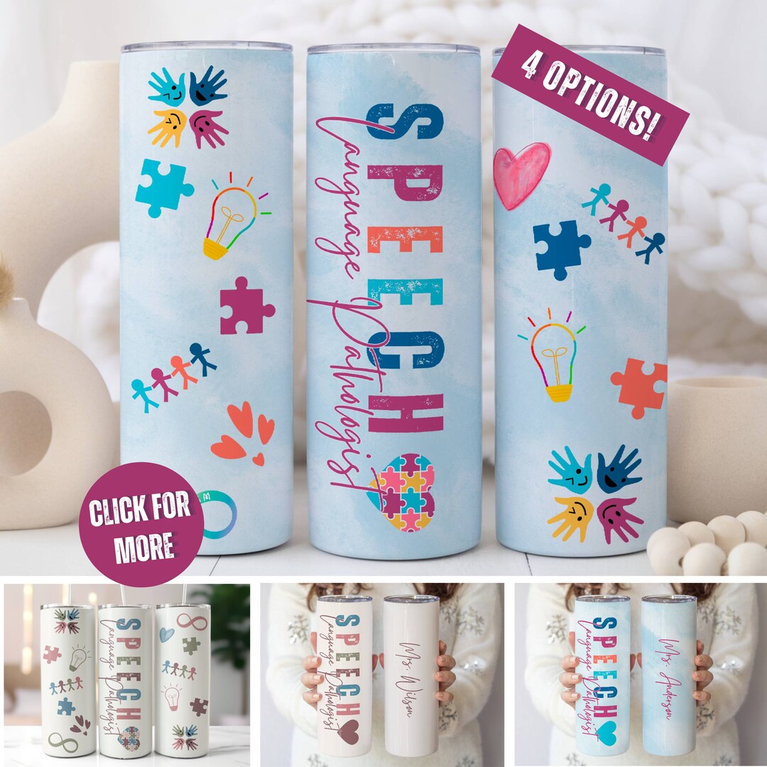 SLP Tumbler Speech Language Therapist Cup for SLP Gift for Autism ...