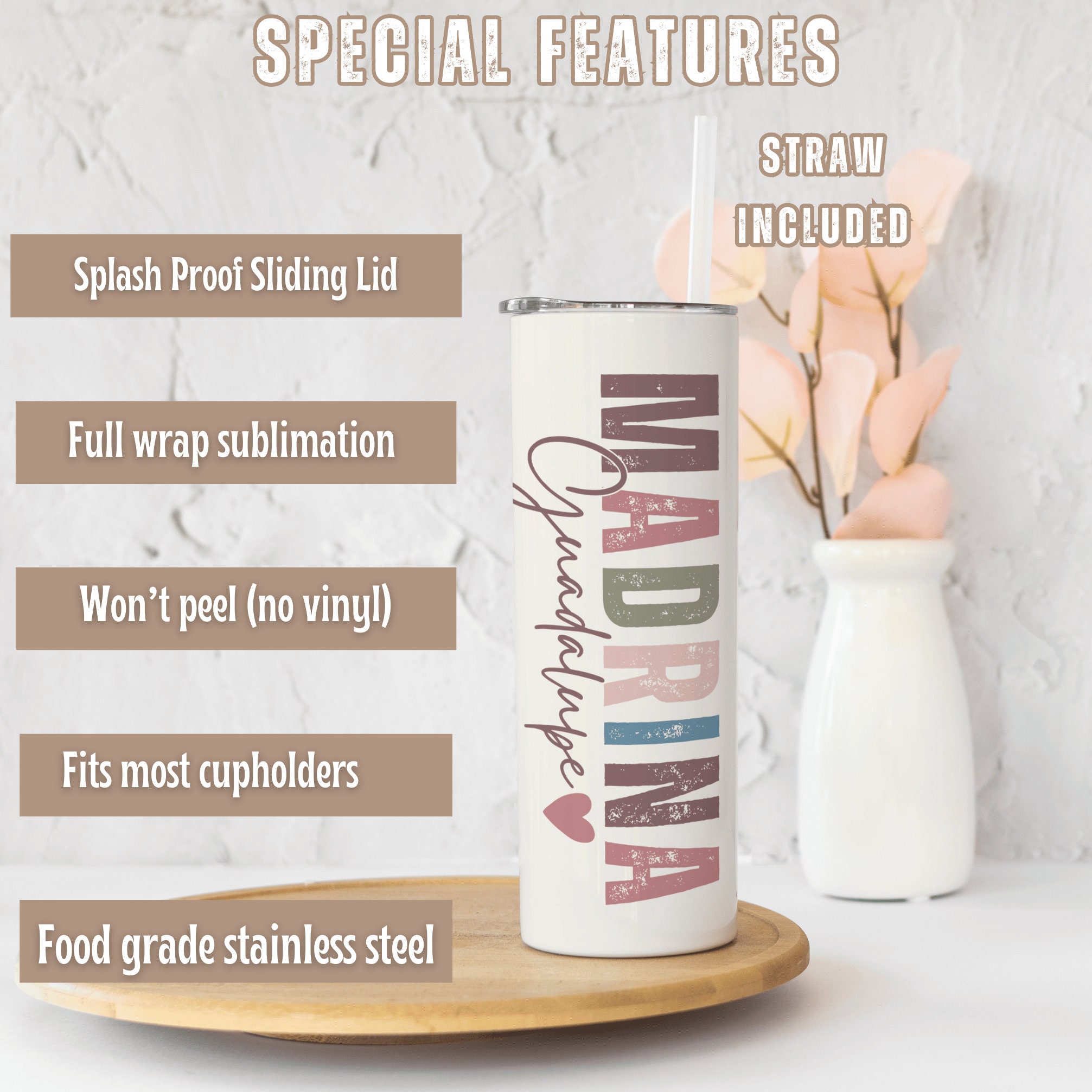 Madrina Tumbler Personalized Cup for Madrina Gift Dia De La Madre ...