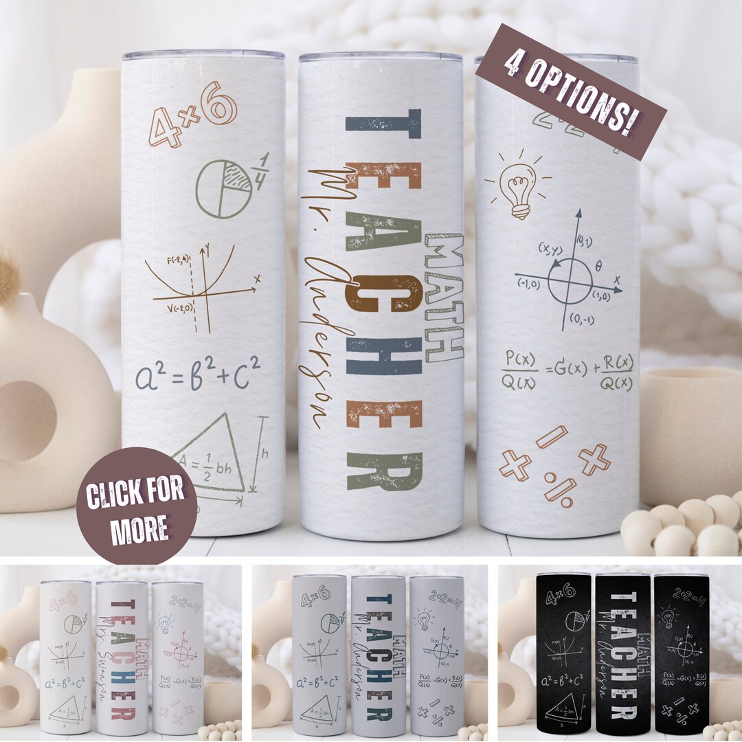 Math Teacher Tumbler Travel Cup for Math Teacher Gift From Student ...