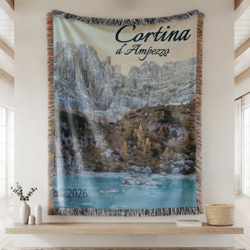 Milan 2026 Photo Blanket Milano Italia Cotton Woven Throw Fringed Italy ...