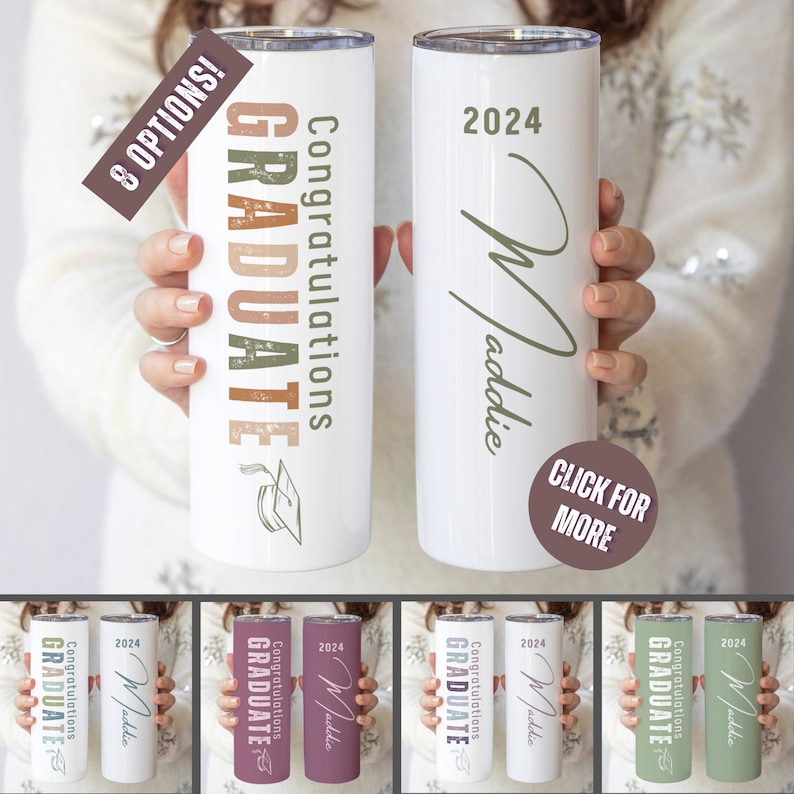 Graduation Tumbler Girl Graduation Gift Personalize Grad 2024 Cup ...
