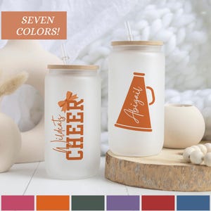 Custom Cheer Cup Cheer Team Gifts Glass Tumbler Cheerleader Gifts ...