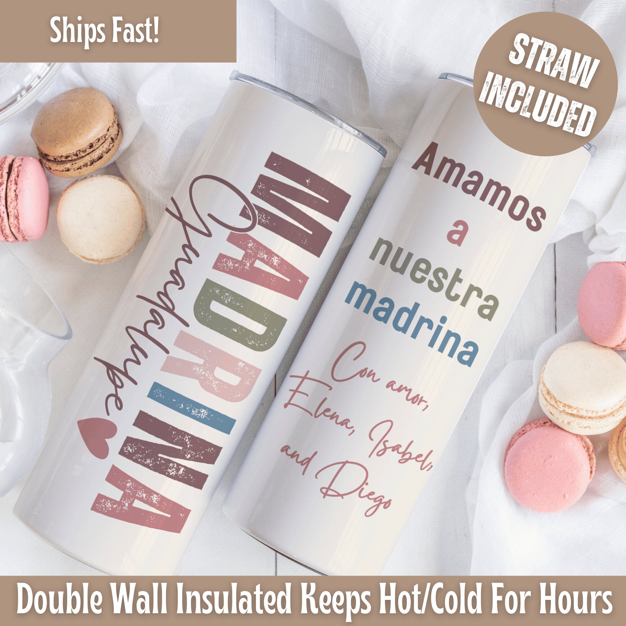 Madrina Tumbler Personalized Cup for Madrina Gift Dia De La Madre ...