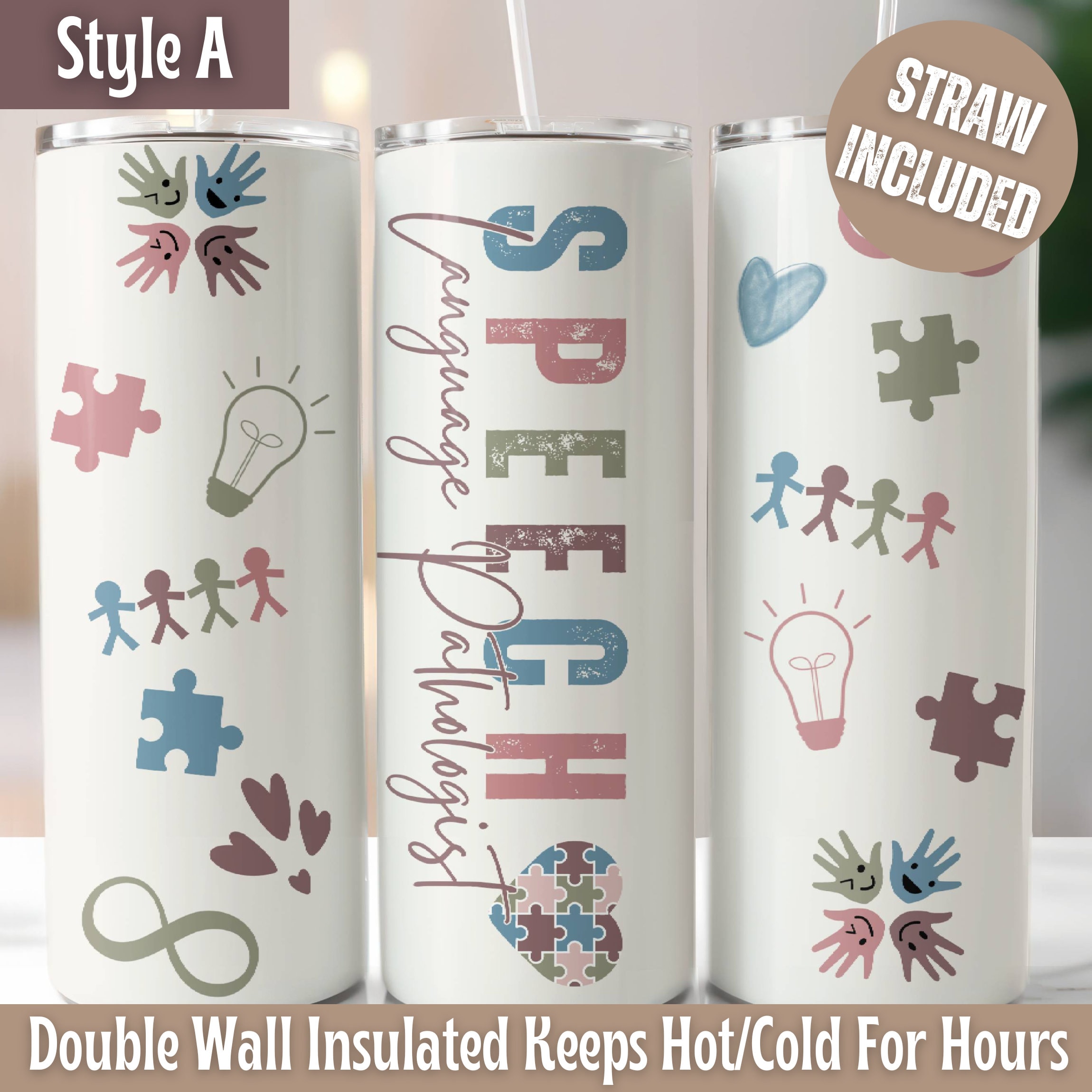 SLP Tumbler Speech Language Therapist Cup for SLP Gift for Autism ...