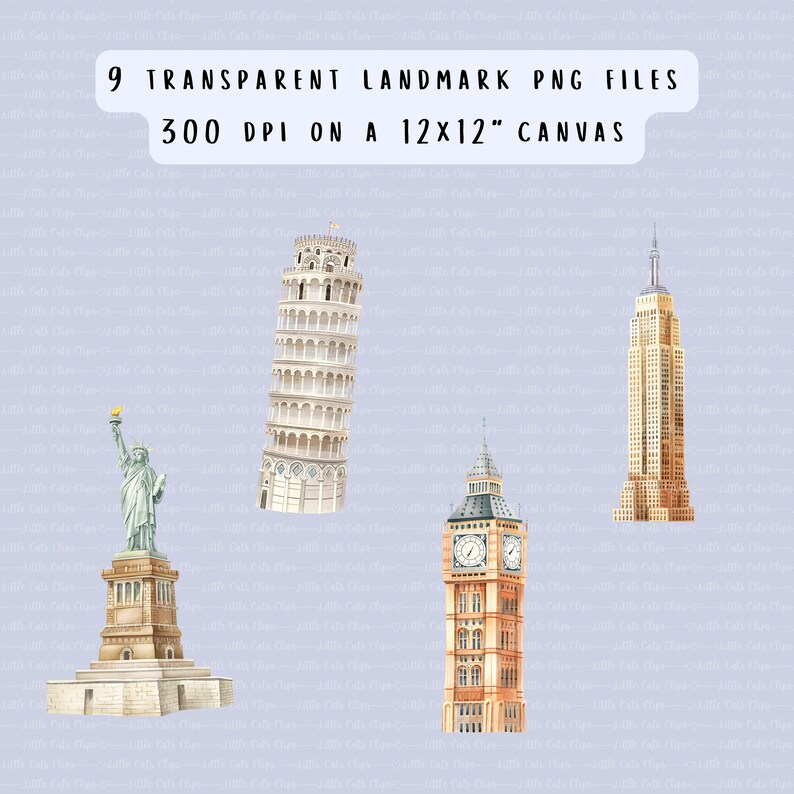 Famous Landmarks Clipart, Taj Mahal Clipart Png, Iconic Landmarks ...