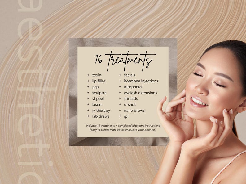 Printable Aesthetic Aftercare Cards & Instagram Stories - Etsy