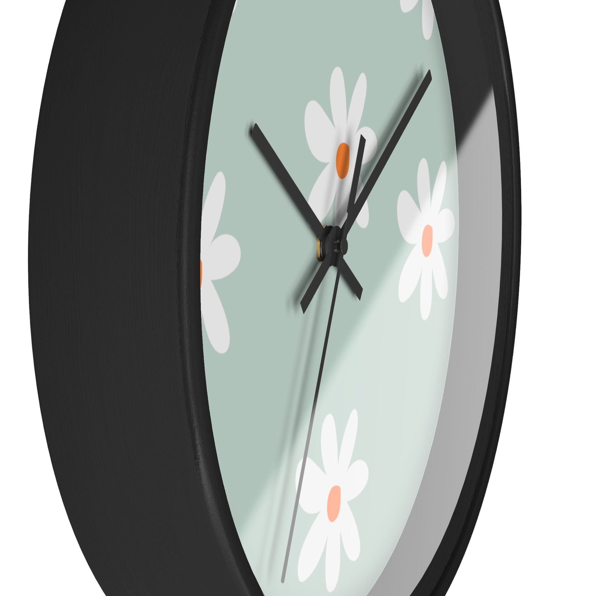 Daisy Wall Clock With Wooden Frame Art Gift for Her Teen Gift Idea ...