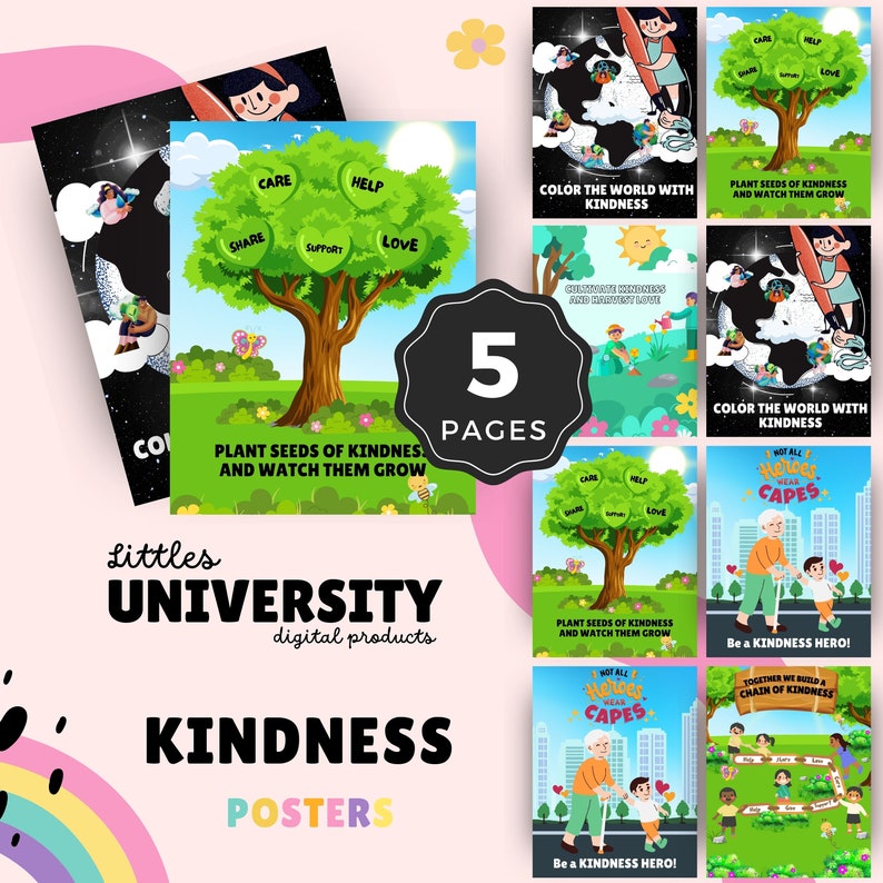 Digital Posters, Kindness and Learning, Educational Templates and ...