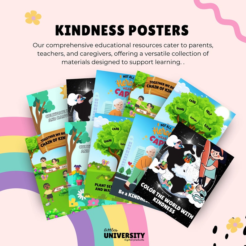Digital Posters, Kindness and Learning, Educational Templates and ...