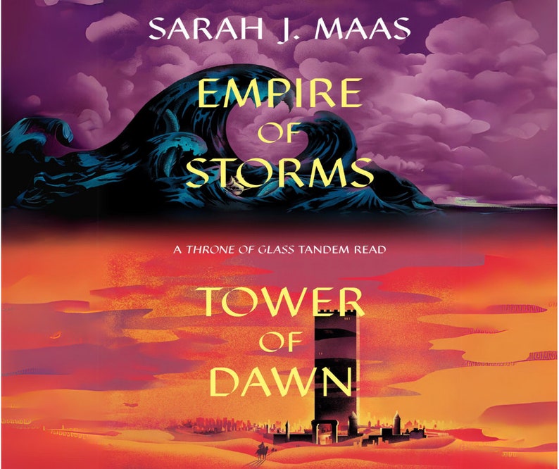 Throne of Glass Tandem Read ONE Book by Sarah J. Maas Empire of Storms & Tower of Dawn Stitched ...