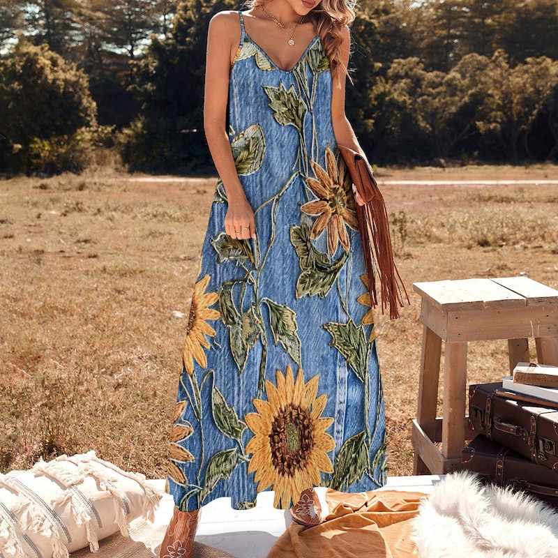 Sunflower Dress Women - Etsy