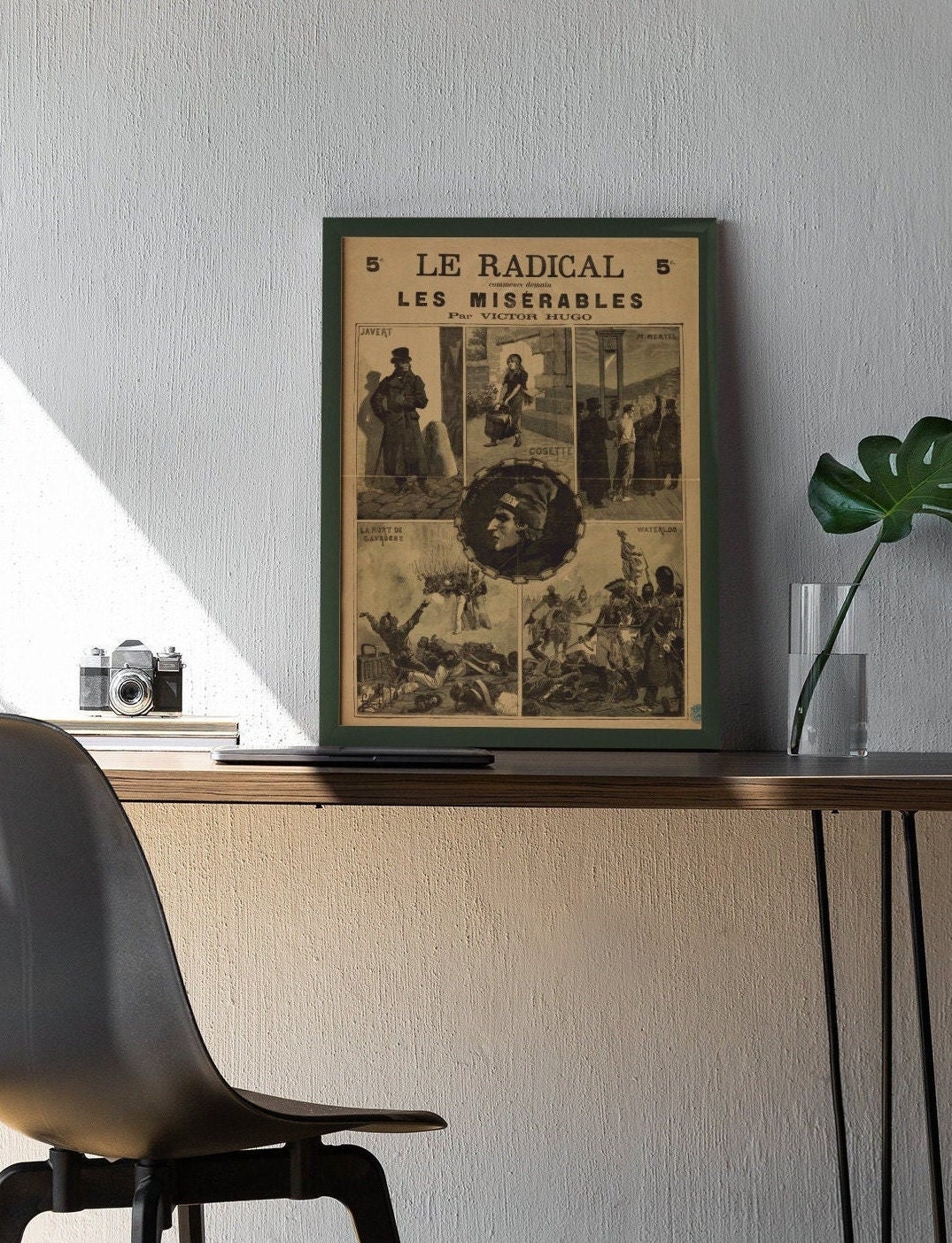 Les Miserables Poster Victor Hugo Vintage Print Poster Literary Wall ...
