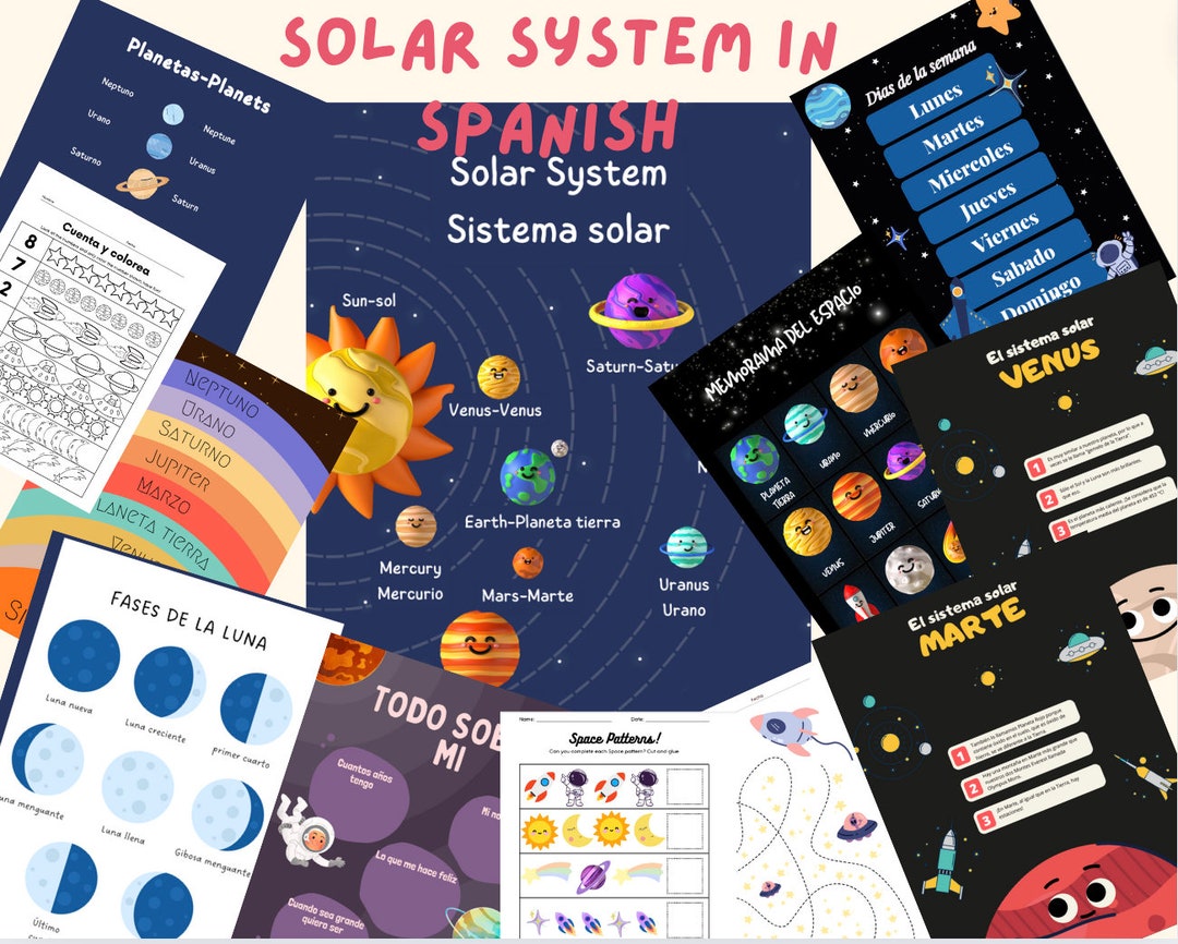 Space Theme Spanish Workbook - Etsy