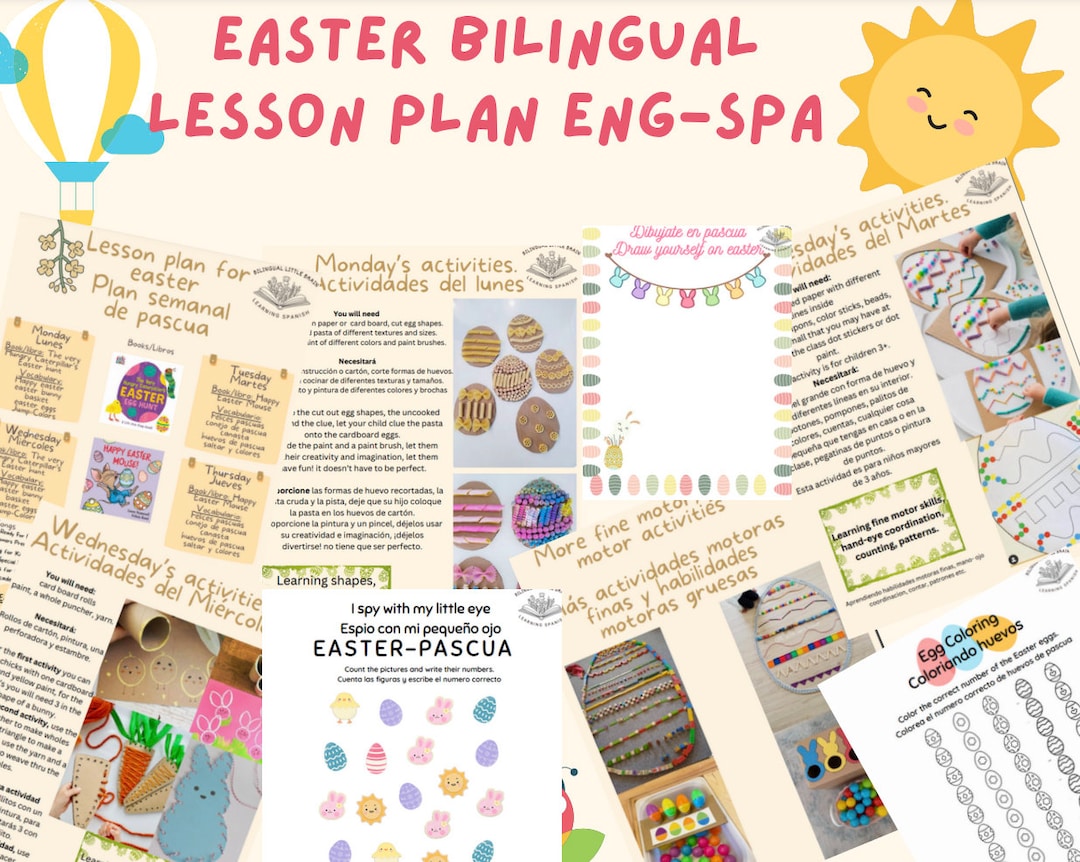 Easter Lesson Plan in English and Spanish! - Etsy