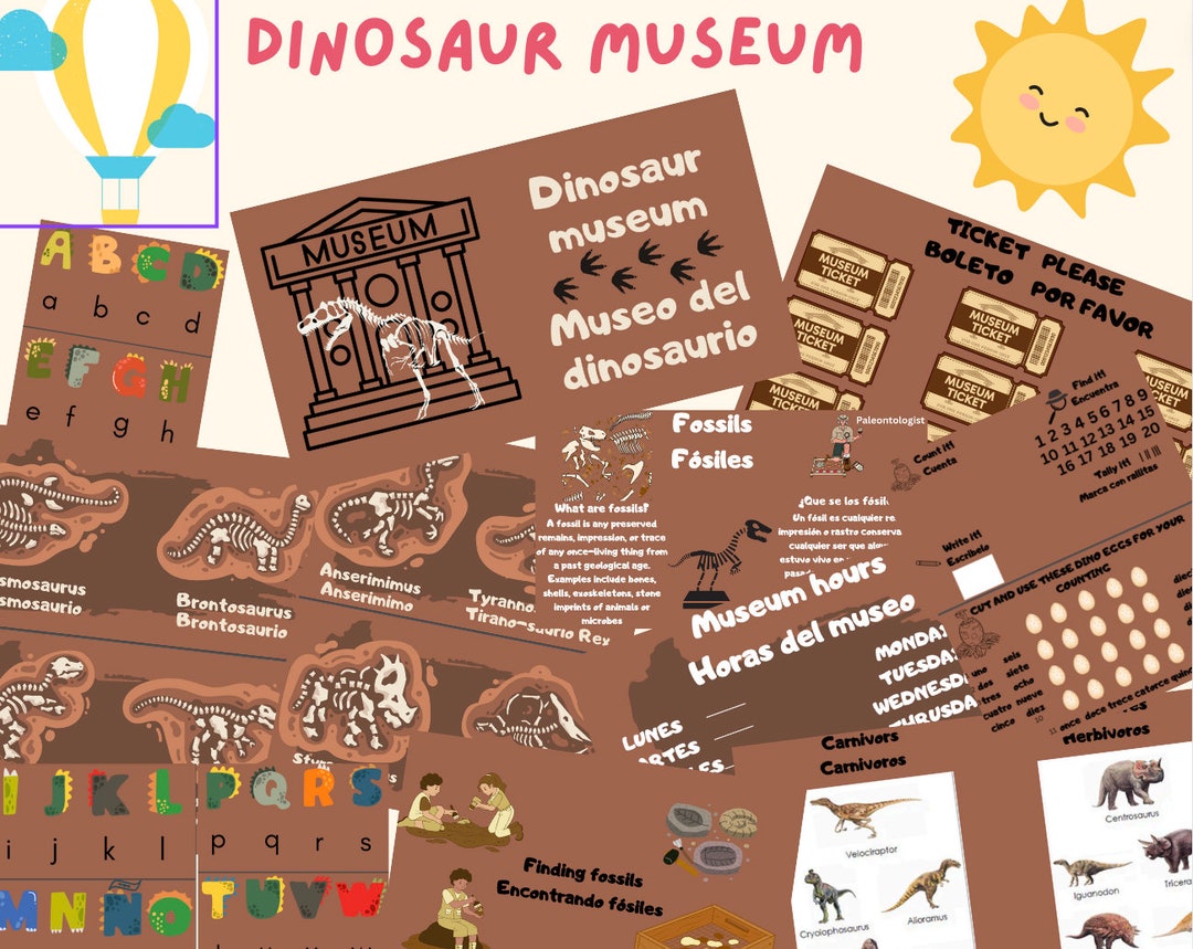 Dinosaur Museum! Bilingual Learning Book - Etsy