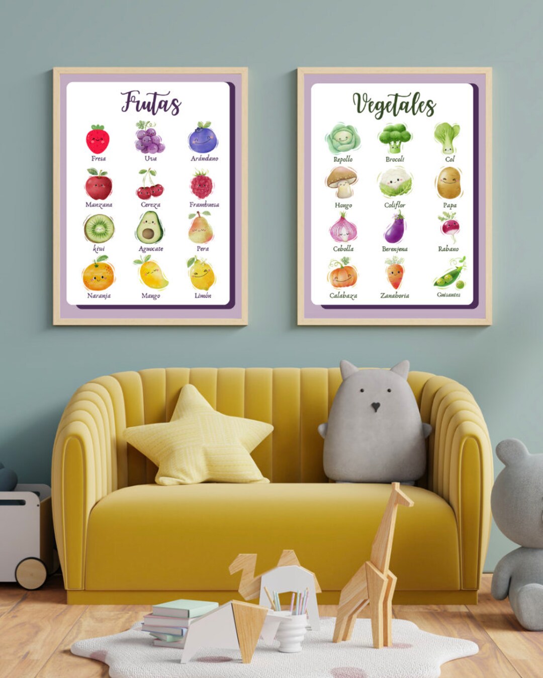 Poster Fruits and Veggies in Spanish! - Etsy