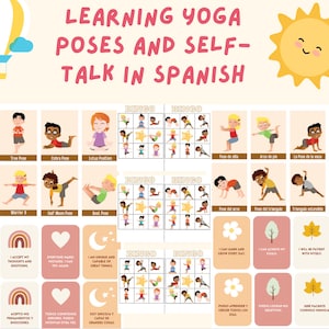 Kids Yoga Poses and Self-steem Cards With a Bonus of Yoga Bingo. - Etsy