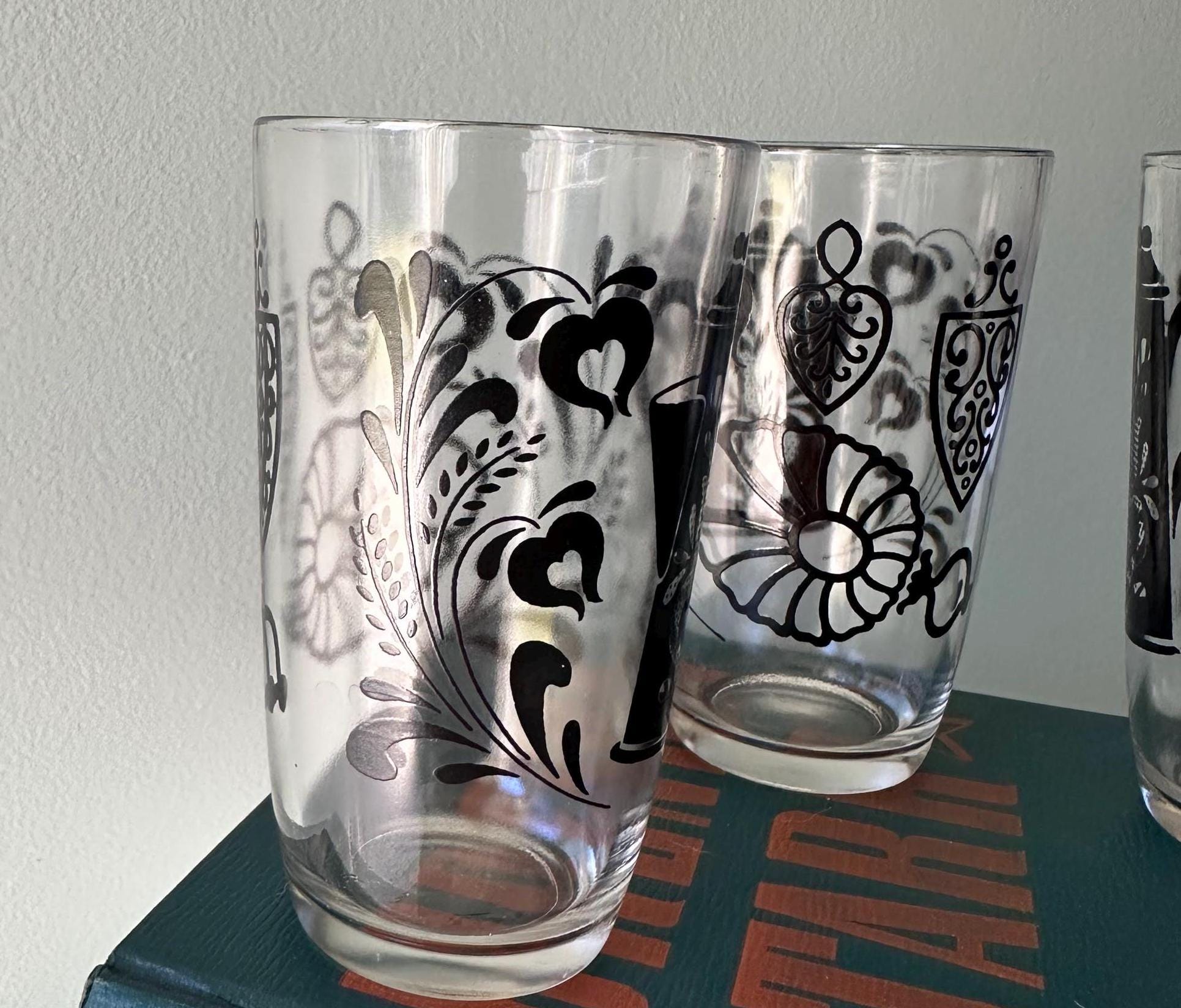 Vintage 1950s Swanky Swig Glasses Coffee Pot Design (set of 4) - Etsy