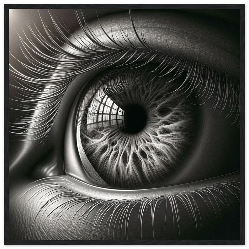 Essence Gaze: A Spectrum of Vision. Premium Matte Paper Wooden Framed ...