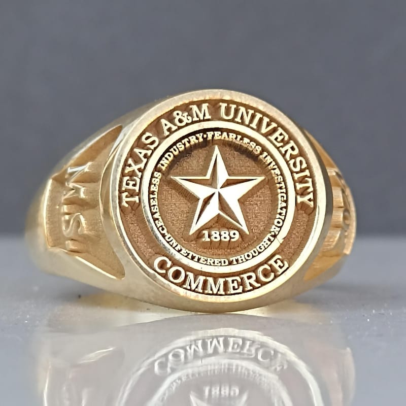 10k Gold Ring Tech Engraved - Etsy