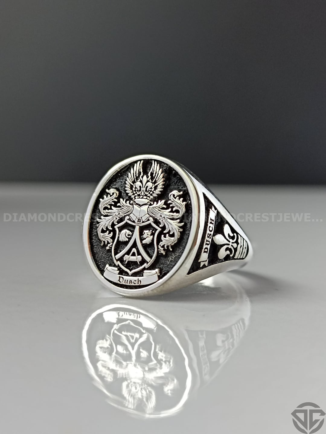 Coat of Arms Ring, Family Crest Rings, Custom Signet Ring, Crest Ring ...