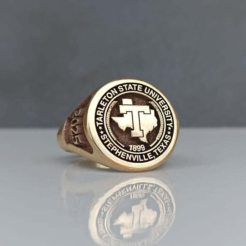 Customizable University Ring, 10K School Ring, College Class Ring ...