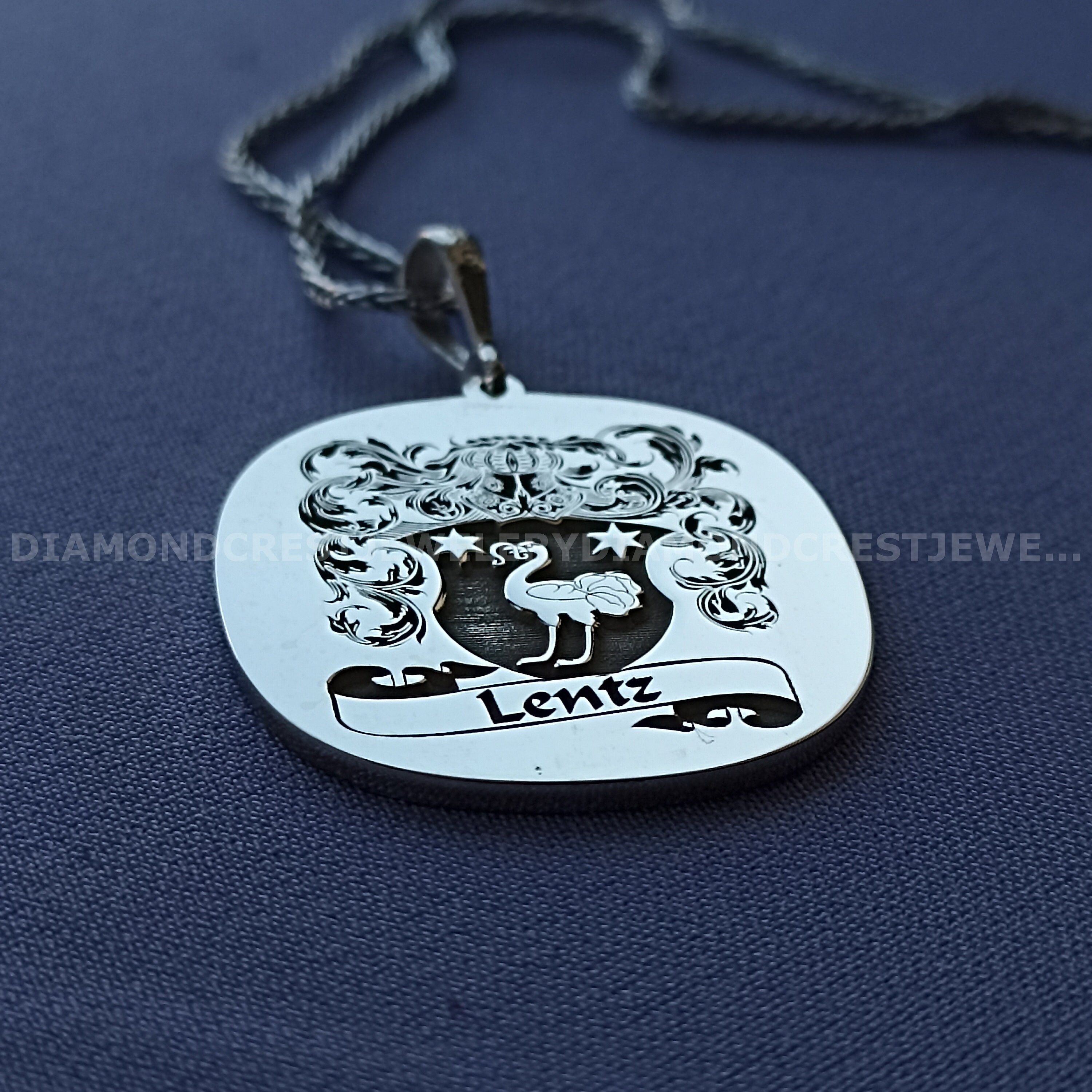 Coat of Arms Necklace, Family Crest Necklace, Custom Signet Pendant ...