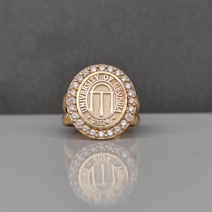 Custom 10K Gold Graduation Ring: Personalized College Jewelry - Etsy
