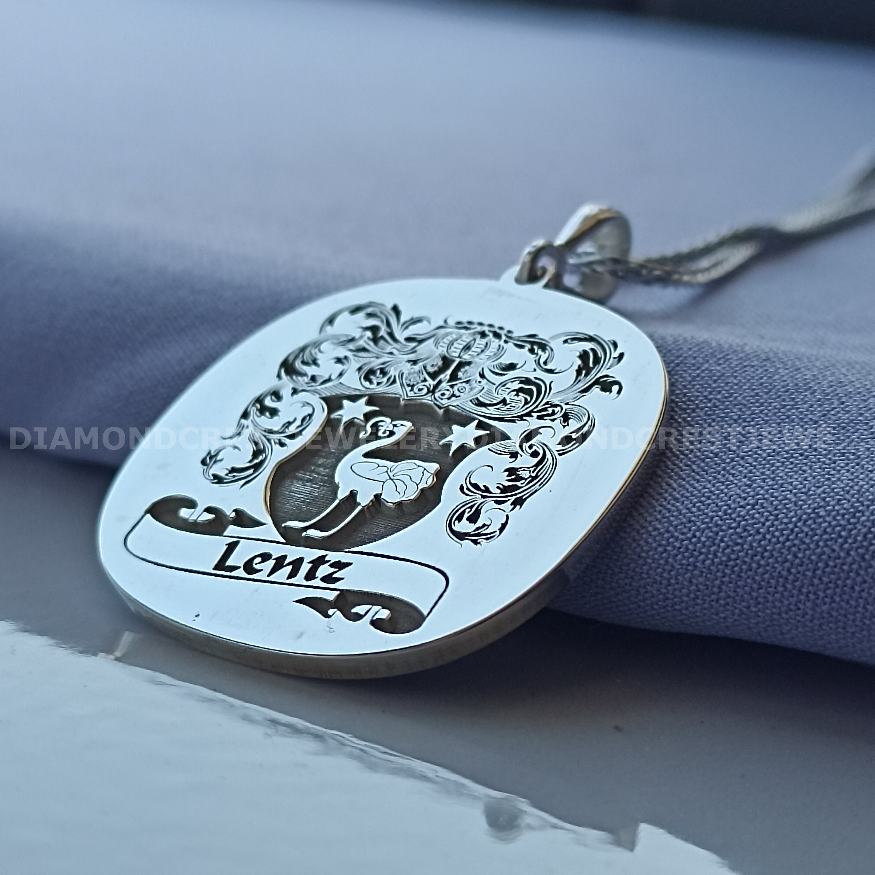 Coat of Arms Necklace, Family Crest Necklace, Custom Signet Pendant ...