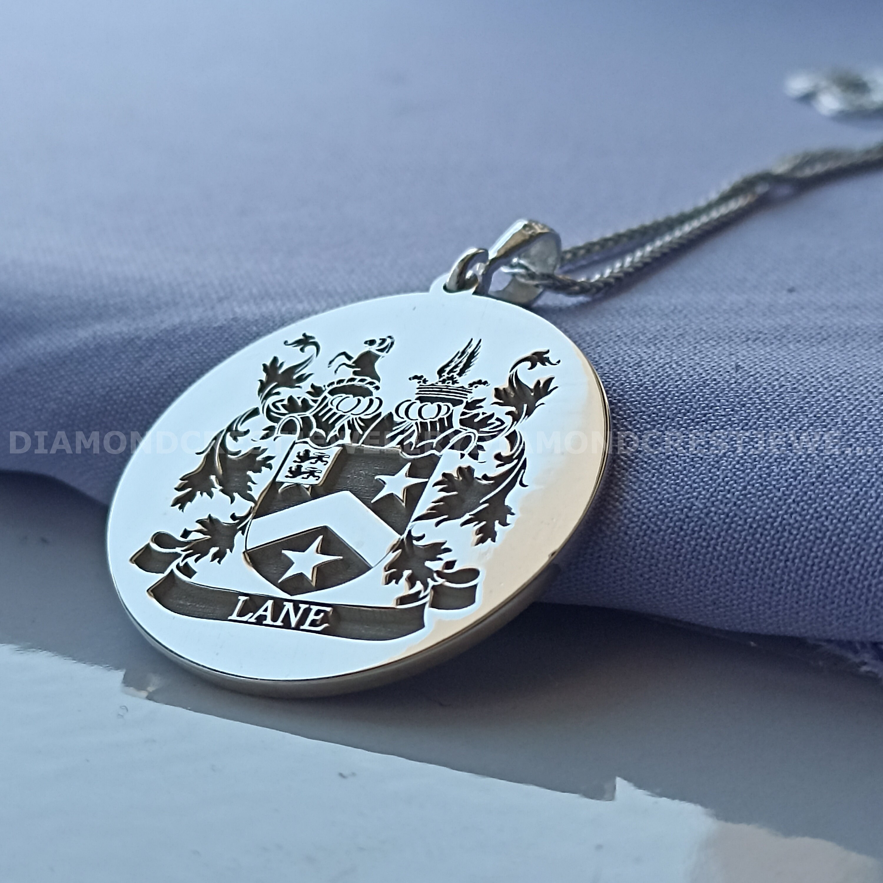 Coat of Arms Necklace, Family Crest Necklace, Custom Signet Pendant ...