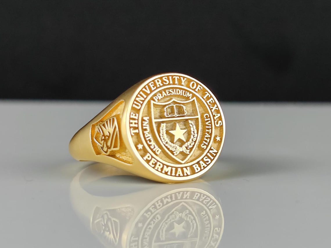 University Ring, College Ring, College Class Ring, Personalized Jewelry ...