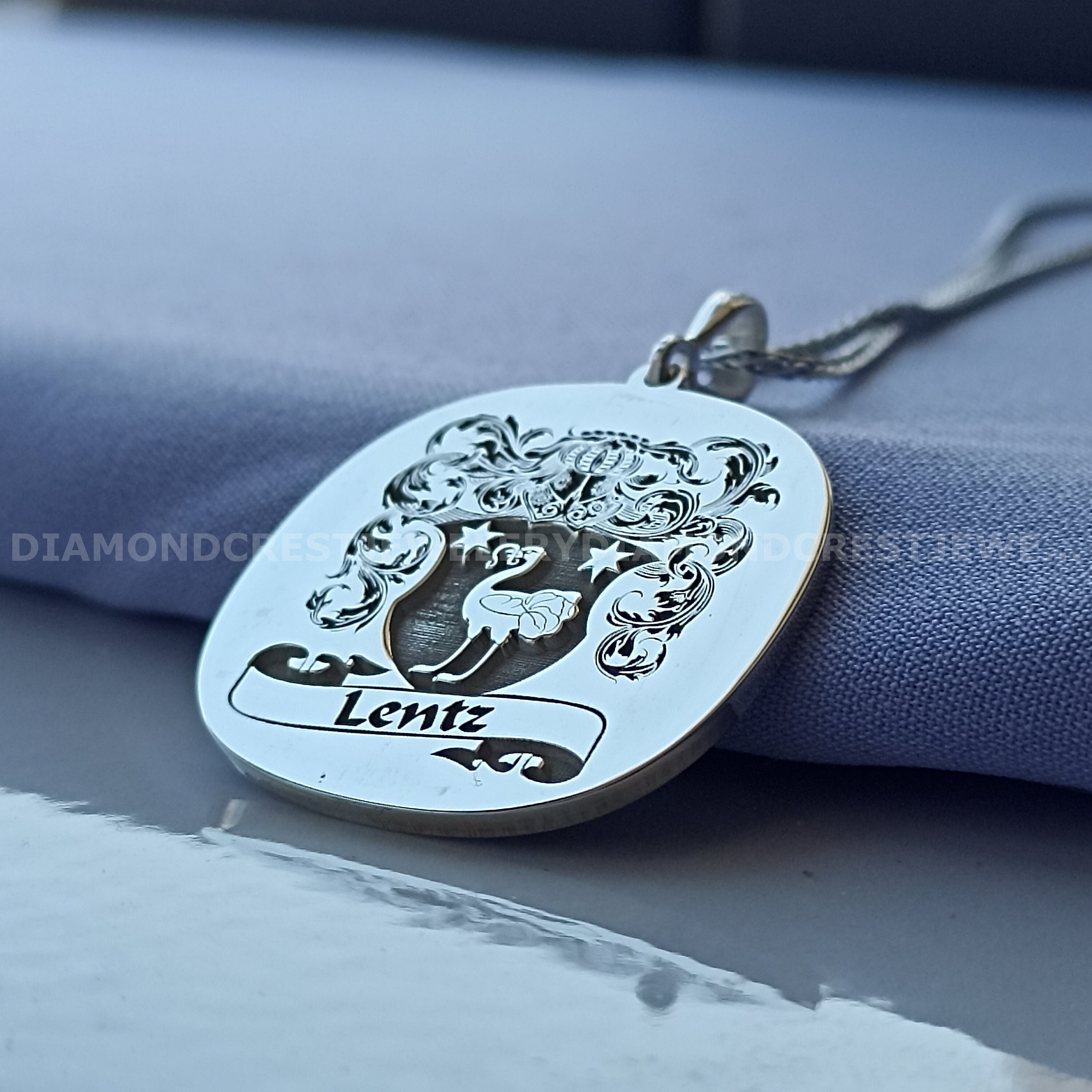 Coat of Arms Necklace, Family Crest Necklace, Custom Signet Pendant ...