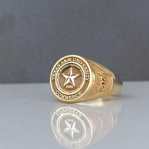 Texas A&M University Commerce Gold Class Ring • 10K Solid Gold ...