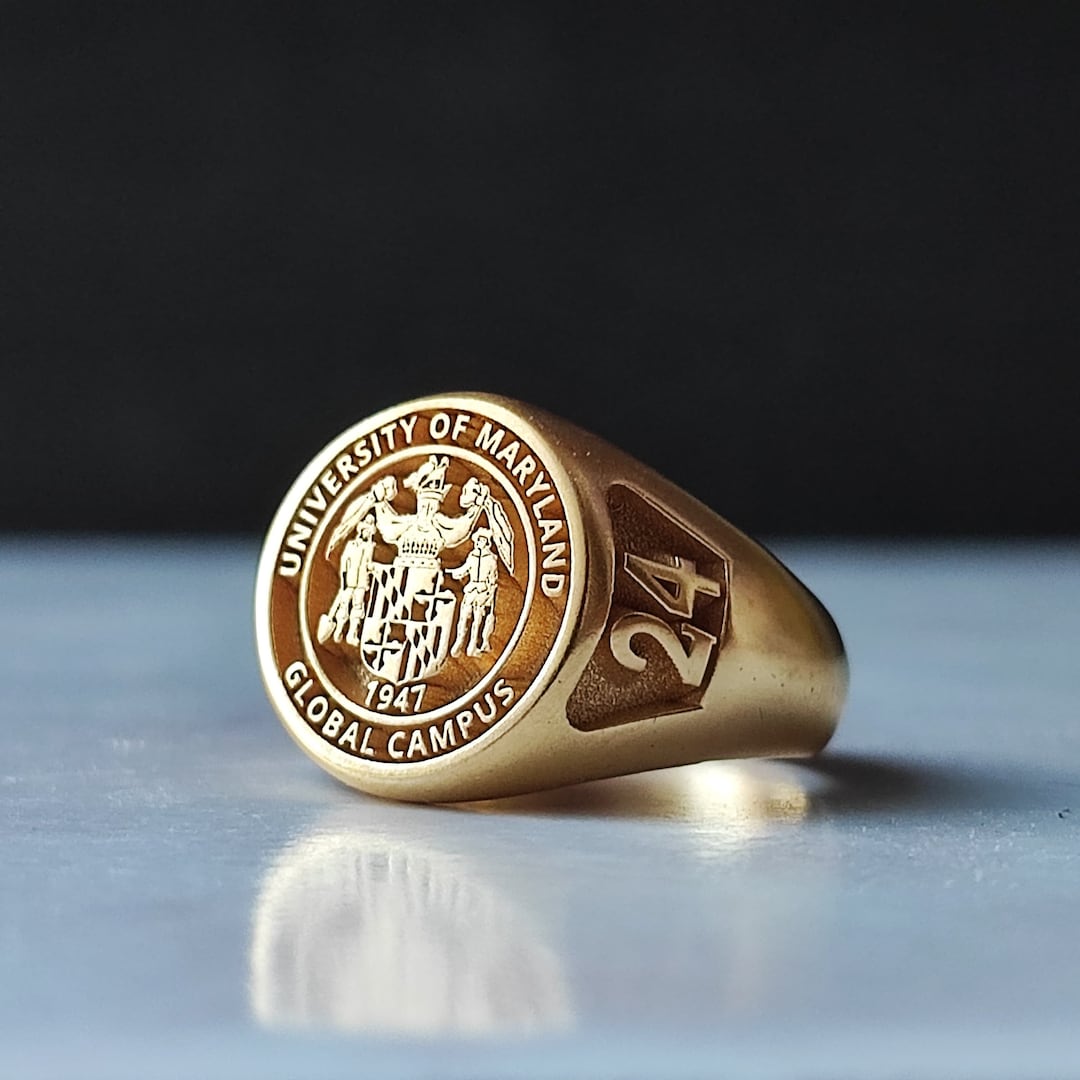14K Gold University Ring, 14K College Ring, College Class Ring ...