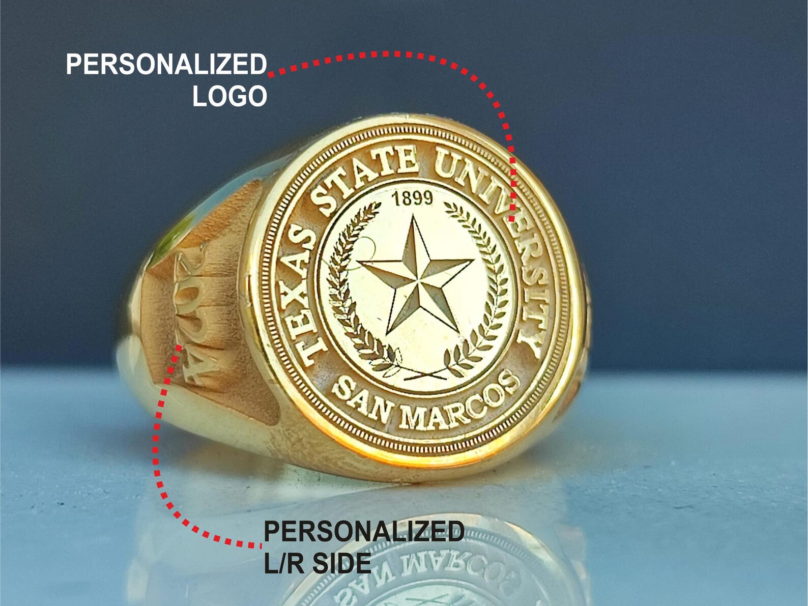 Texas A&M University Commerce Gold Class Ring • 10K Solid Gold ...