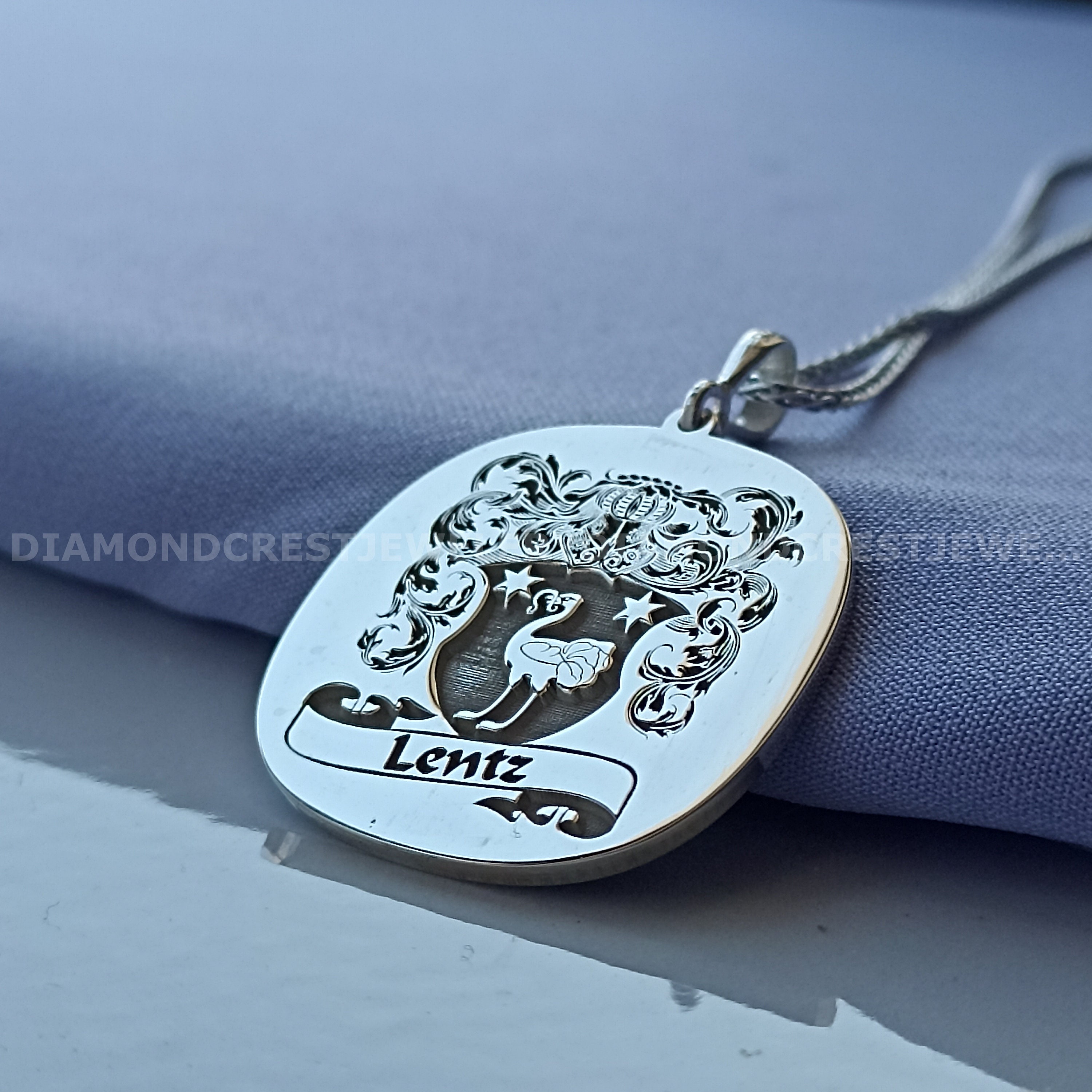 Coat of Arms Necklace, Family Crest Necklace, Custom Signet Pendant ...