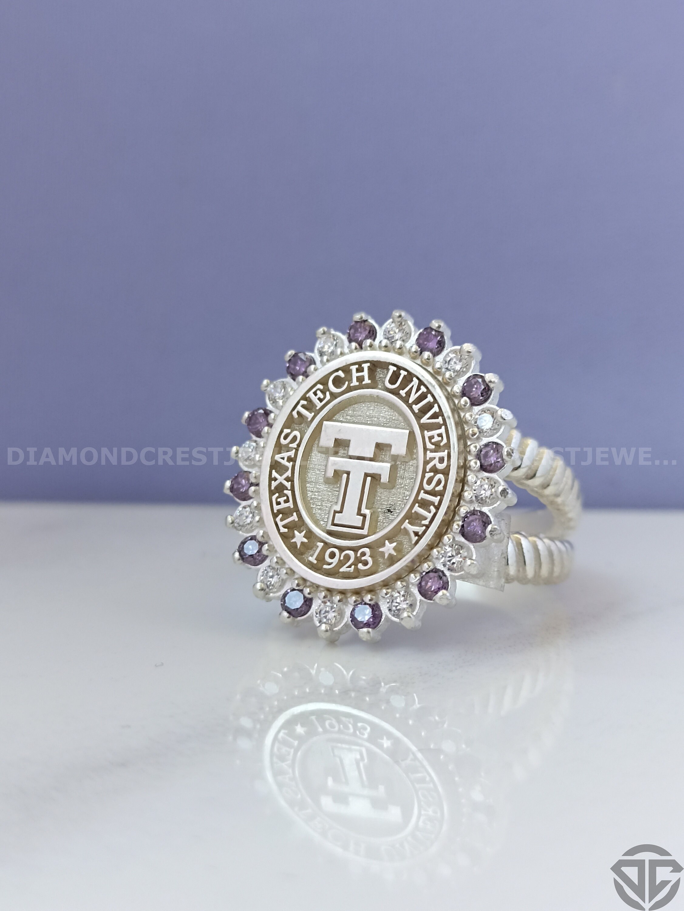 Personalized University Emblem Statement Ring for Alumni, Texas Tech ...