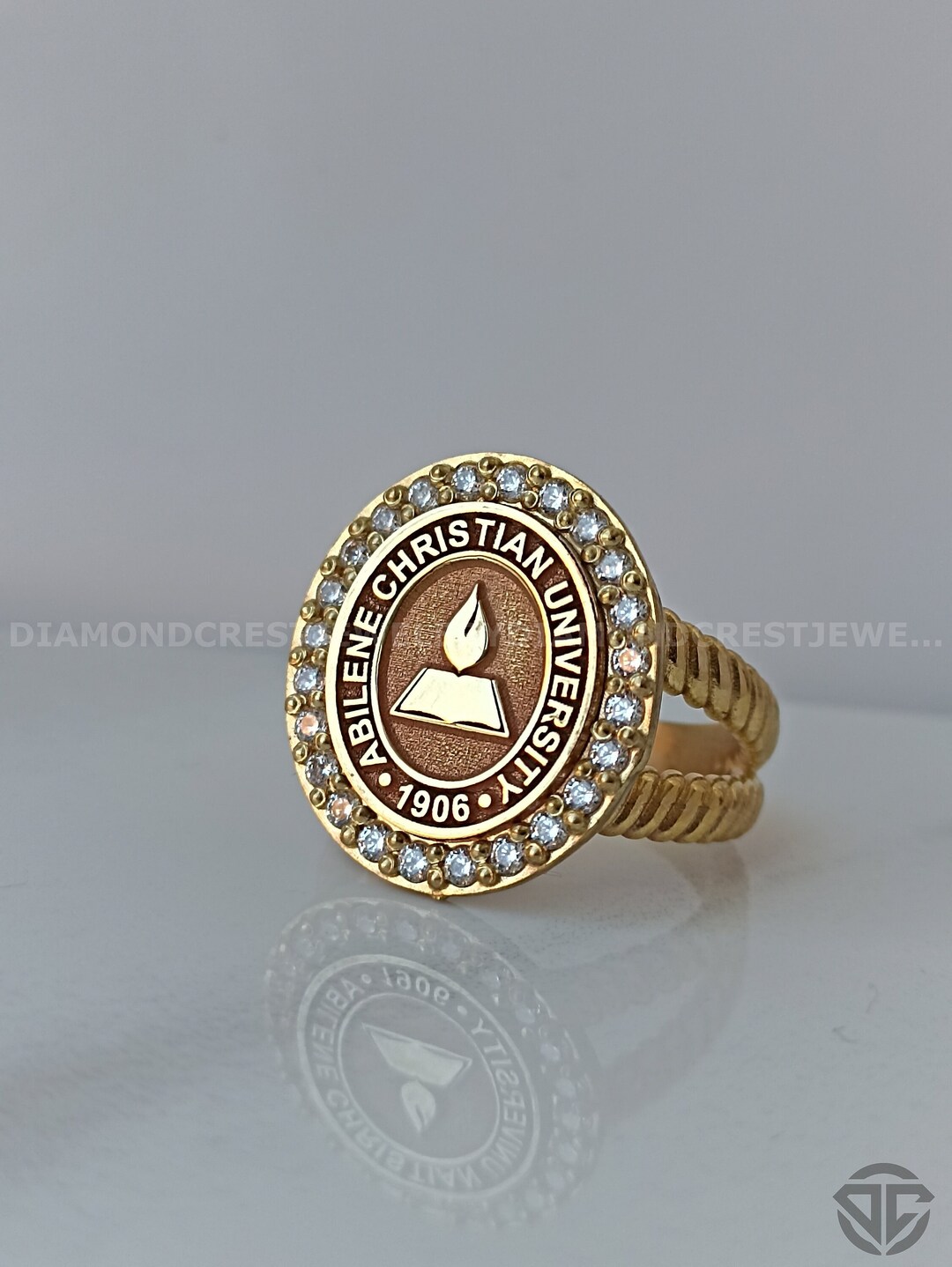 Solid Gold University Ring, Gold College Ring, College Class Ring ...