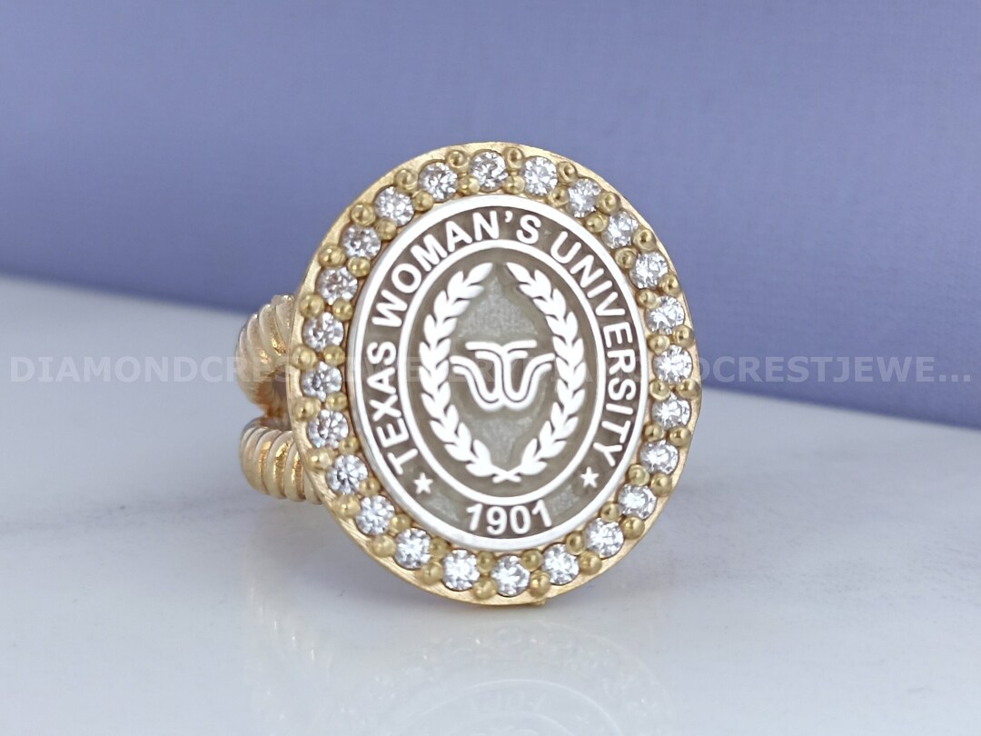 10K Gold University Ring, Gold College Ring, College Class Ring ...