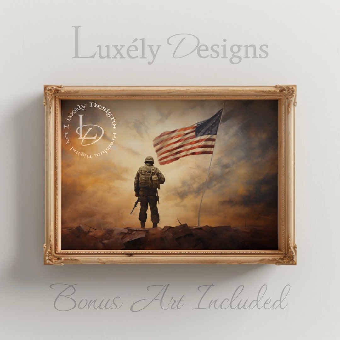 Independence Day, 4th of July Painting, Military, Valor, Soldier, Flag ...