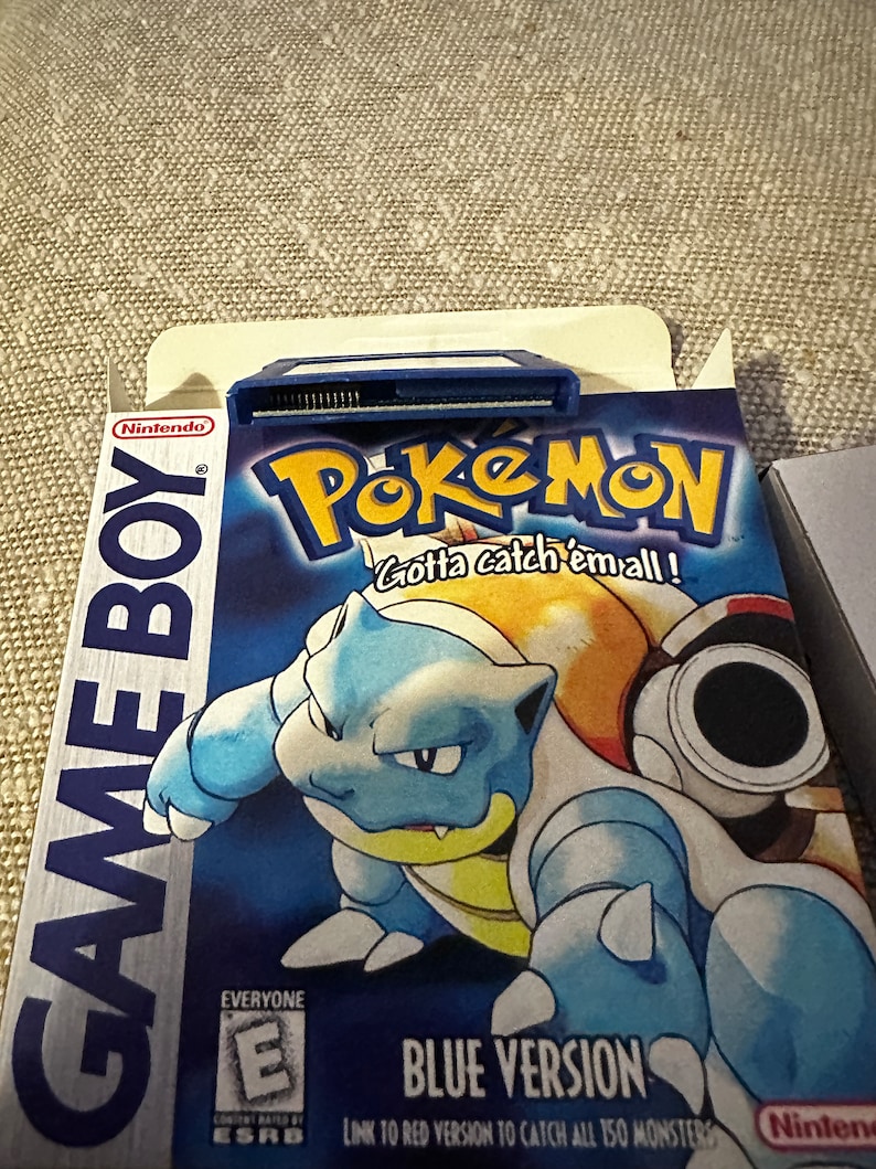 Pokemon Blue Version GBC - Nintendo Gameboy Color Cartridge, Box ...