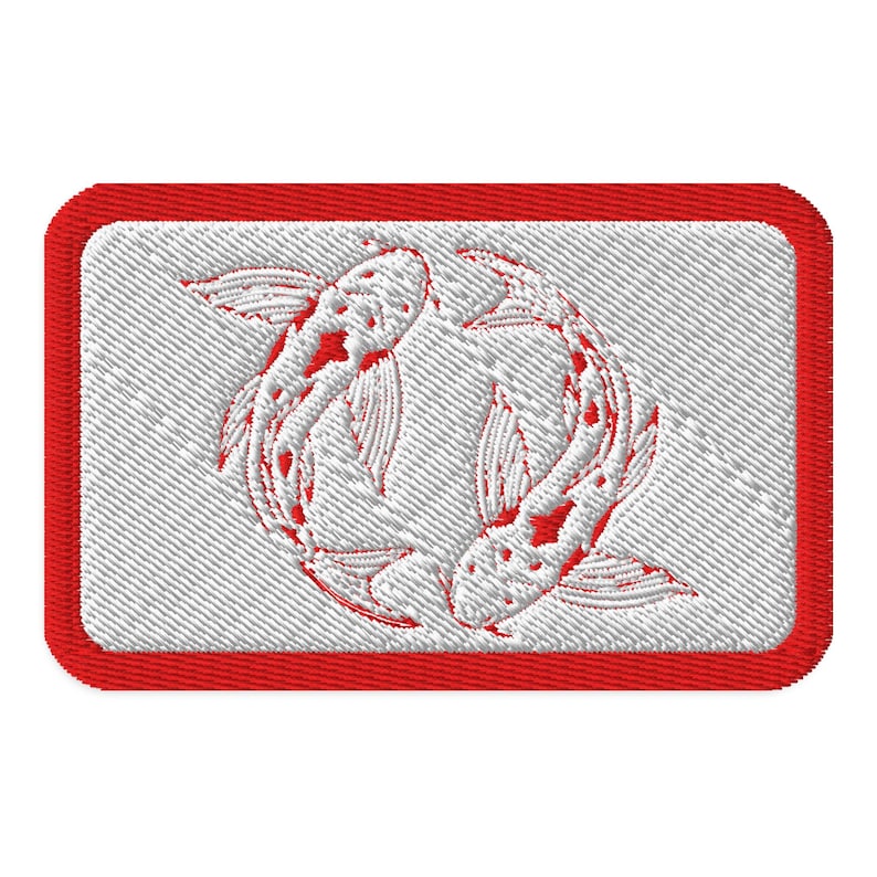 Koi Fish Patch Koi Fish Sew on Japan Patch Koi Fish Embroidered Patch Koi Fish Appliqués Badge ...